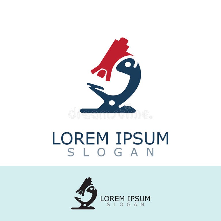 Microscope Logo Image Design. Simple Illustration of Biology Microscope ...