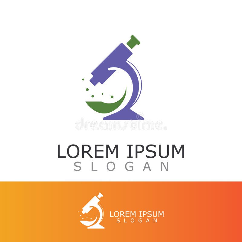 Microscope Logo Image Design. Simple Illustration of Biology Microscope ...