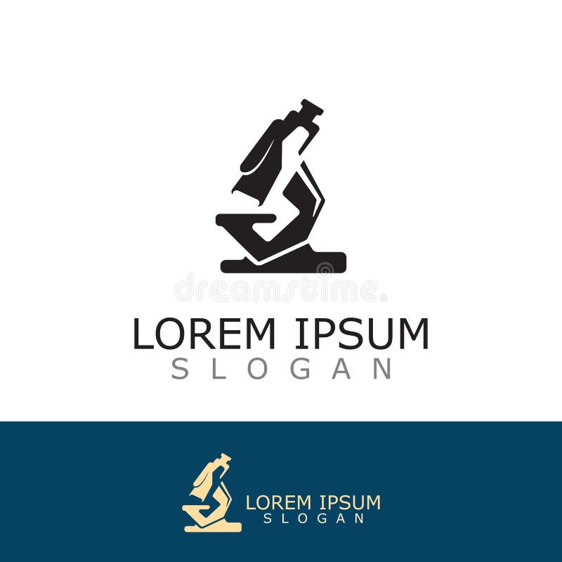 Microscope Logo Image Design. Simple Illustration of Biology Microscope ...