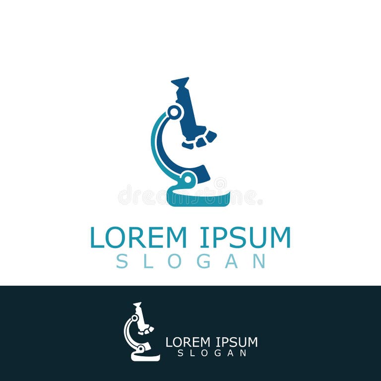 Microscope Logo Image Design. Simple Illustration of Biology Microscope ...