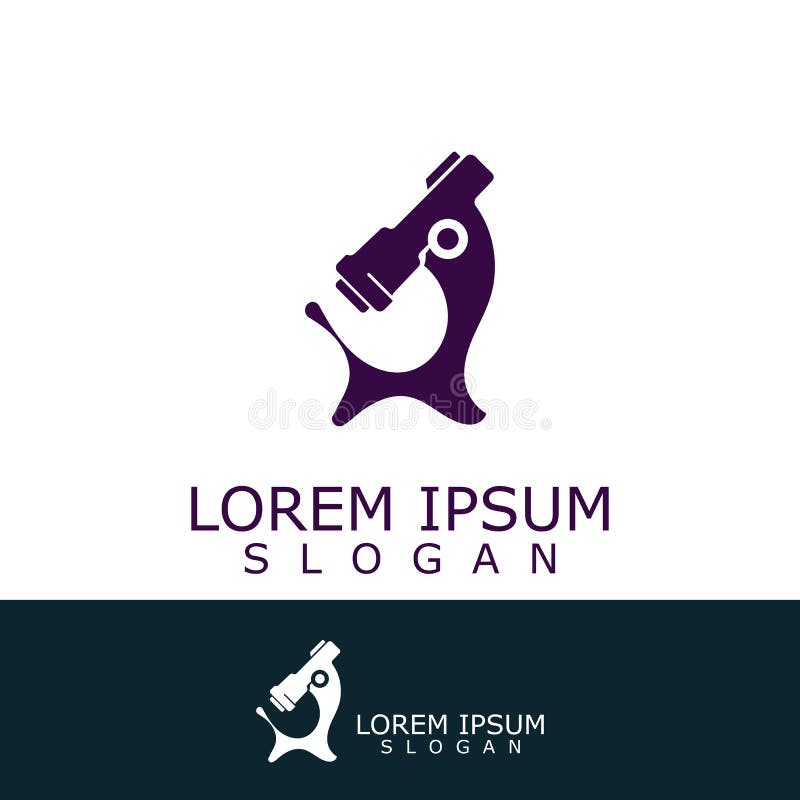 Microscope Logo Image Design. Simple Illustration of Biology Microscope ...
