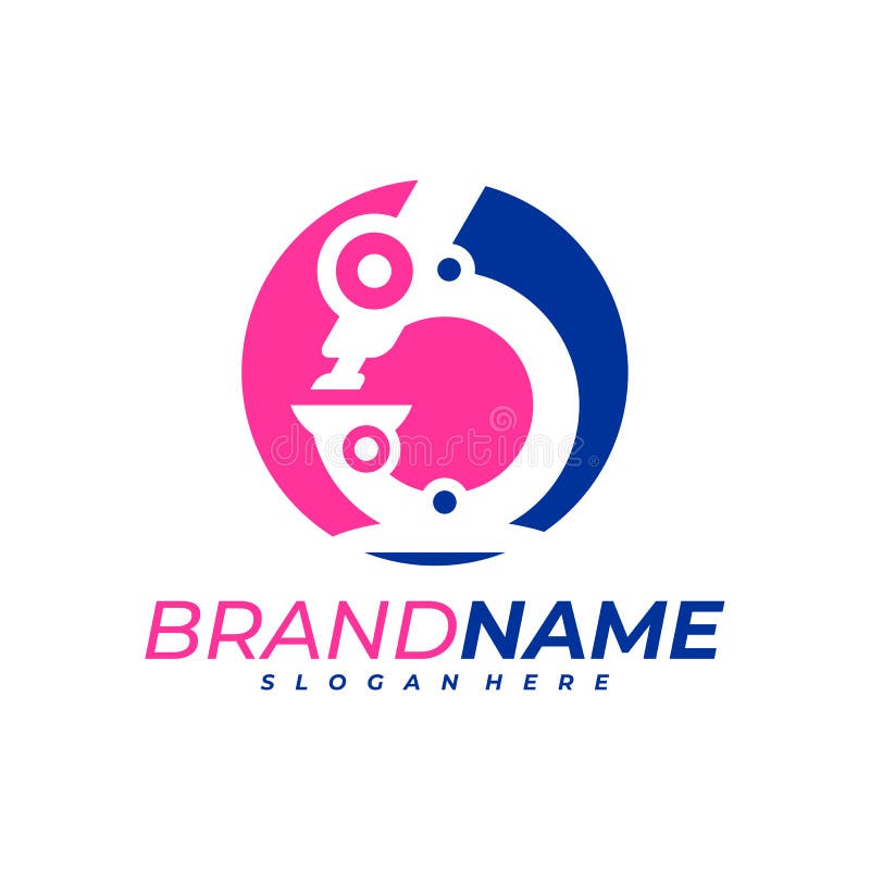 Microscope Logo Template, Science Logo Design Vector Stock Illustration ...