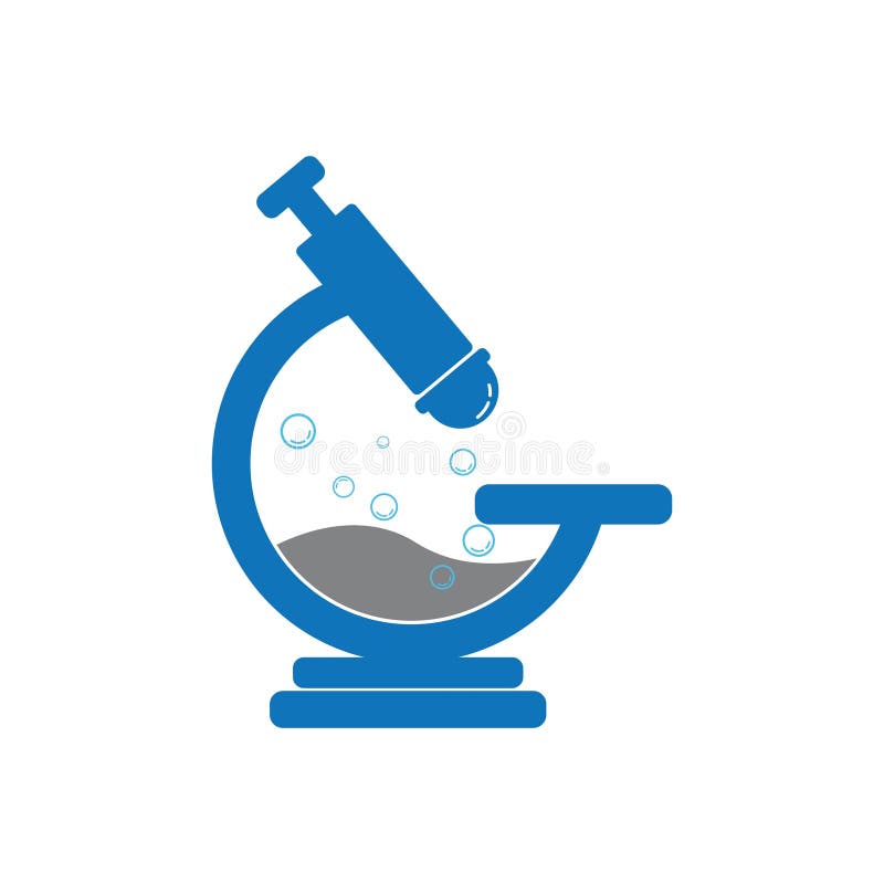 Microscope Logo Vector Icon Design Stock Illustration - Illustration of ...