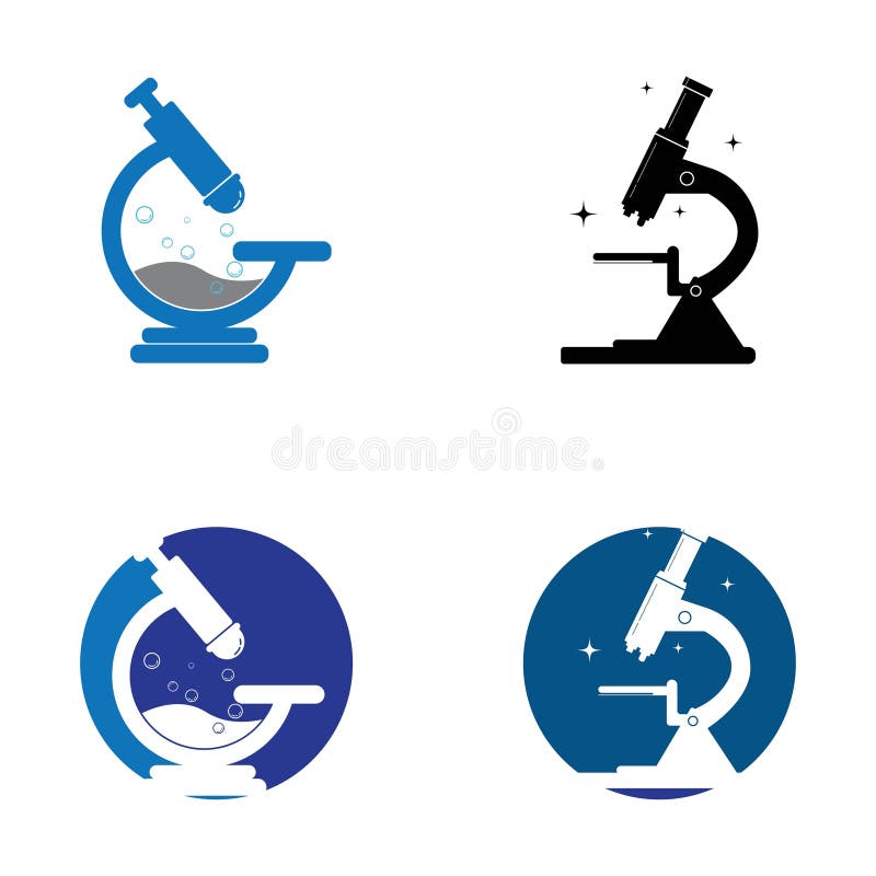 Microscope Logo Vector Icon Design Stock Illustration - Illustration of ...