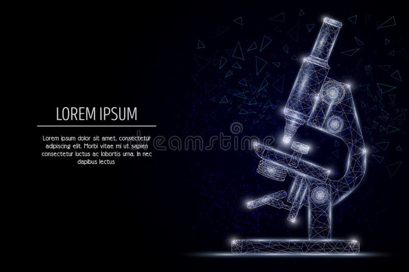 Microscope Vector Geometric Polygonal Art Style Design Stock Vector ...