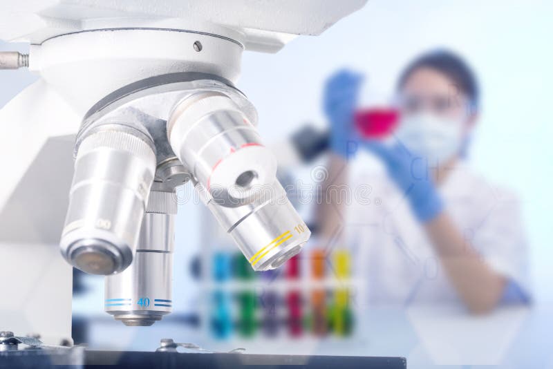 Microscope Machine for Research Stock Image - Image of development ...