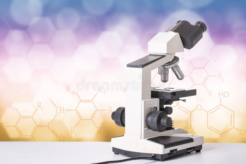 Microscope Machine for Research Stock Illustration - Illustration of ...