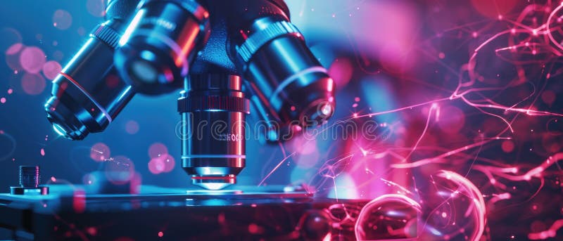 Microscope and Macro View of Organic Structure, Abstract Background for ...