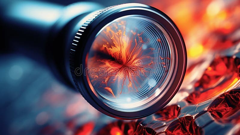 Microscope Macro View of Particles. Generative Ai Stock Illustration ...