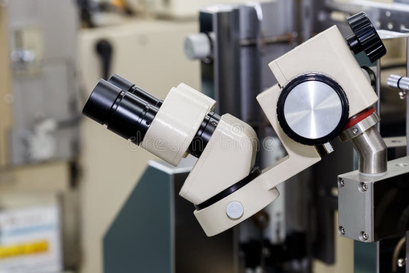 Microscope for Manufacturing Stock Photo - Image of microbiology ...
