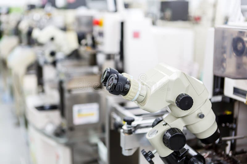 Microscope for Manufacturing Stock Image - Image of technology ...