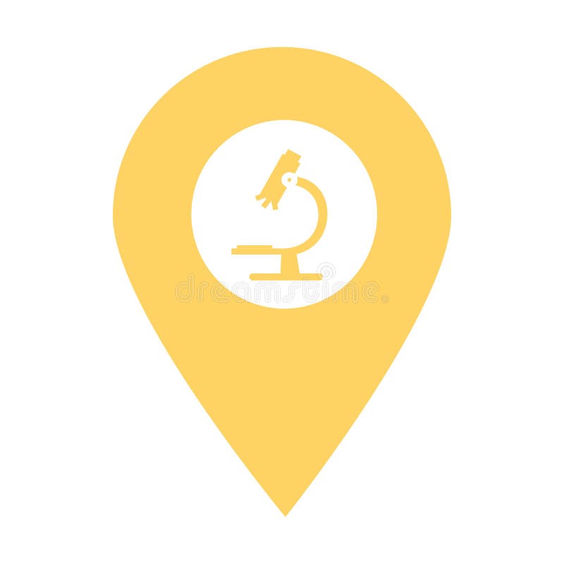 Microscope Map Pin Pointer Icon. Element of Map Point for Mobile Concept and Web Apps Stock ...