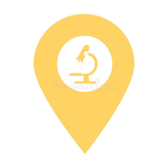 Microscope Map Pin Pointer Icon. Element of Map Point for Mobile Concept and Web Apps Stock ...