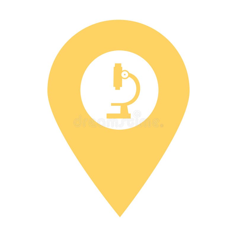 Microscope Map Pin Pointer Icon. Element of Map Point for Mobile Concept and Web Apps Stock ...