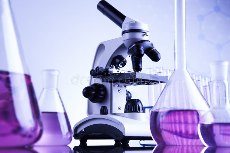 Microscope in Medical Laboratory, Research and Experiment Stock Photo ...