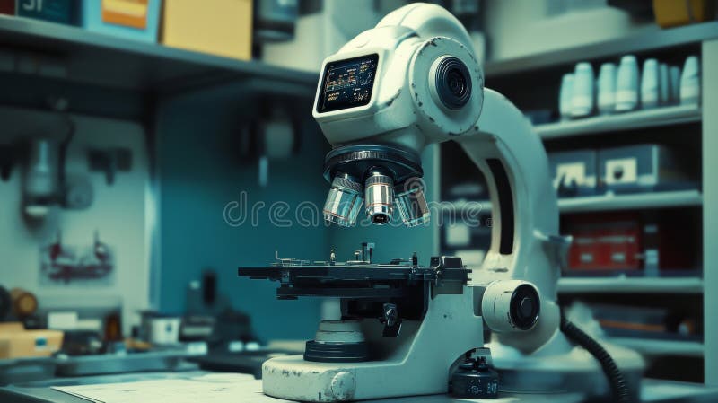 Microscope in a Modern Laboratory Setting Stock Image - Image of ...