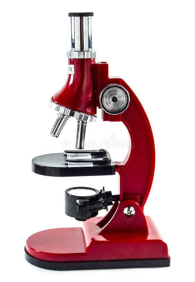 Red Microscope stock photo. Image of technology, education - 11443538