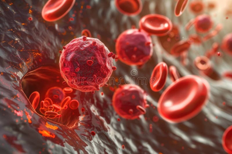 Microscope Molecular Structure of Cancer , Blood Cells Stock ...