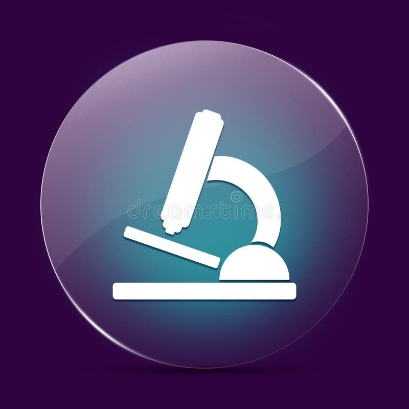 Microscope Moonlight Glass Round Button Abstract on a Dark Purple ...