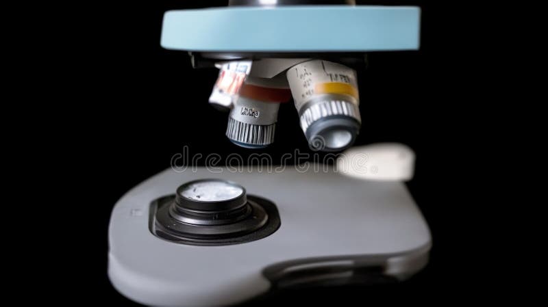Microscope Objectives Close-up Stock Illustration - Illustration of ...