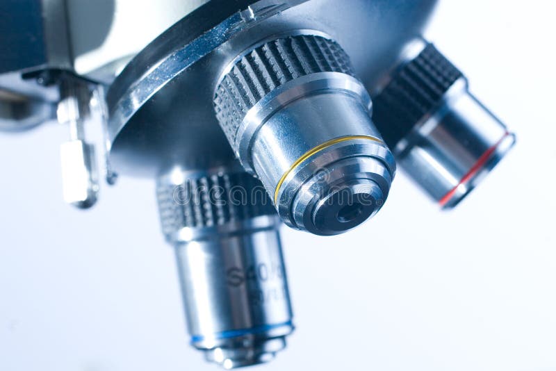 Microscope objectives stock photo. Image of micro, clinical - 66779838