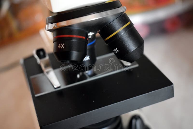 Microscope Objectives Detail Stock Image - Image of laboratory, clinic ...