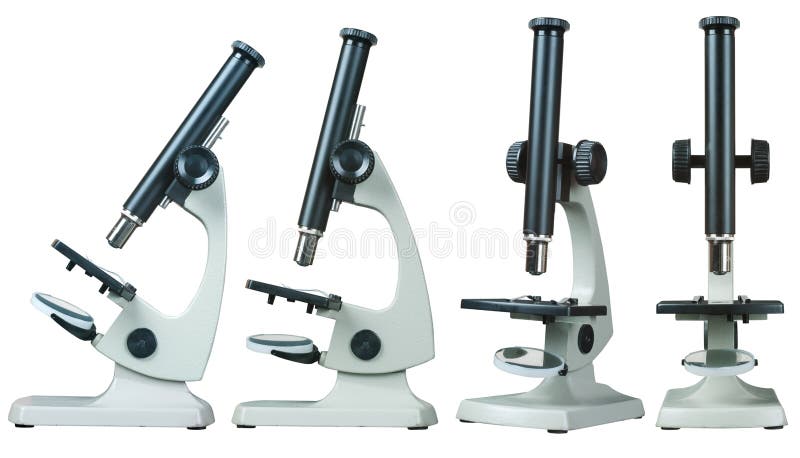 Microscope with One Nozzle. Front View, Side View, 3d Stock Image ...