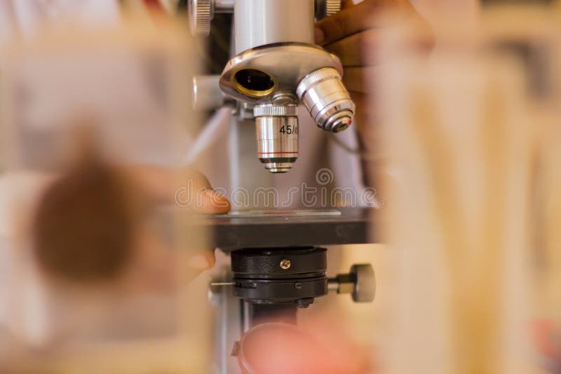 Microscope stock photo. Image of magnified, studio, viewing - 80893932