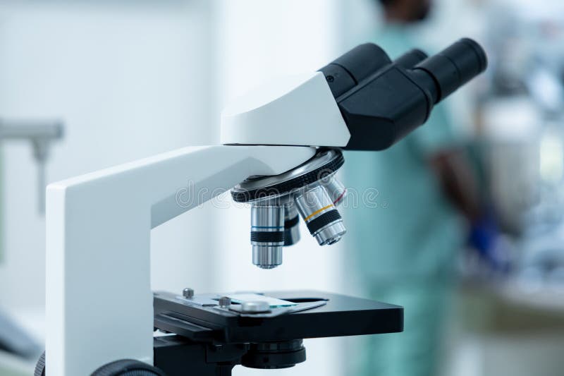 Microscope and Optical Instruments in Hospital Lab for Sample Analysis ...