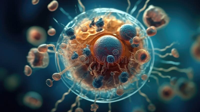 Microscope of Orange Embryo Cell. Stem Cell Research and Treatment ...