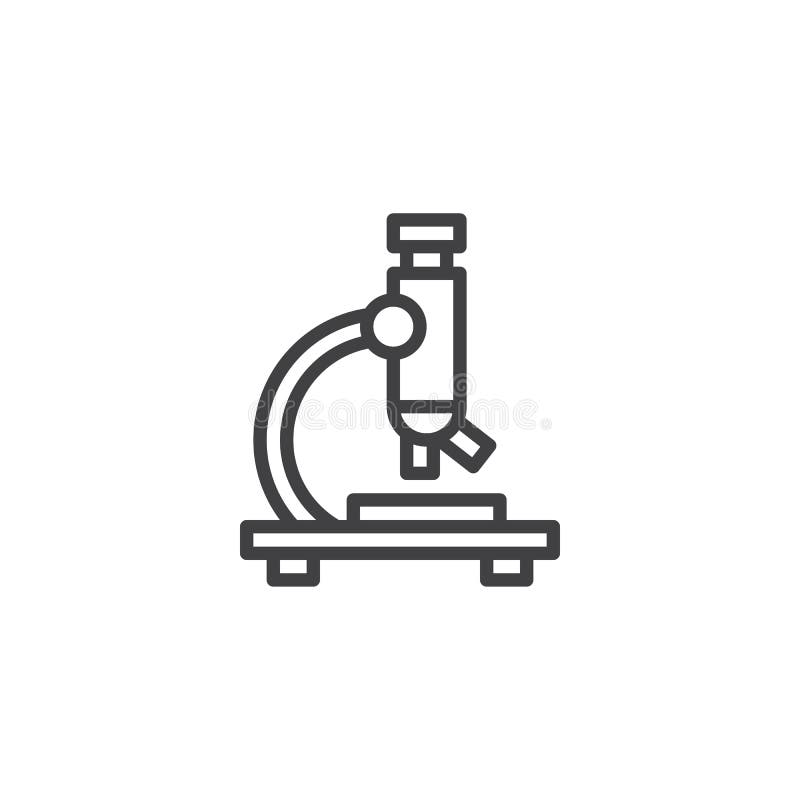 Microscope Outline Icon Vector Illustration Stock Vector - Illustration ...
