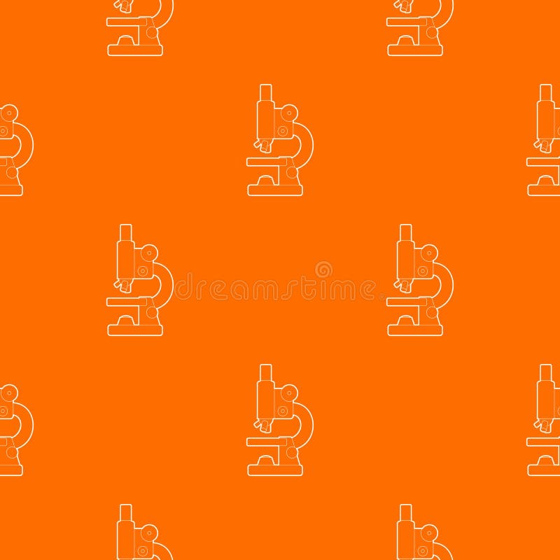 Microscope Pattern Vector Orange Stock Vector - Illustration of graphic ...