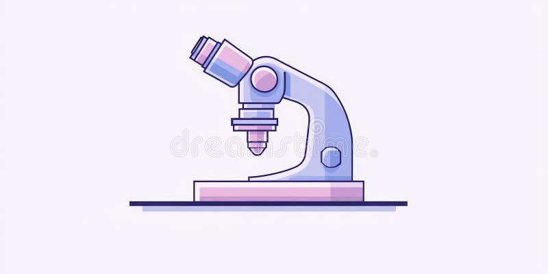 A Microscope with a Pink and White Color Scheme Stock Illustration ...