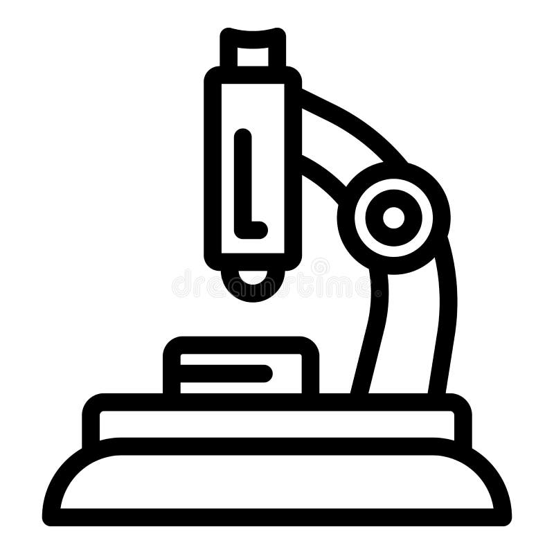 Microscope Probiotics Icon, Outline Style Stock Vector - Illustration ...