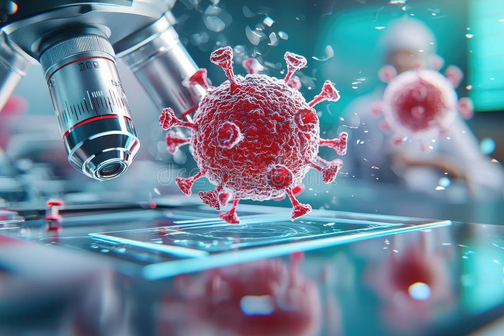 Microscope Projecting Virus in Gigapixel Standard Scale Environment ...