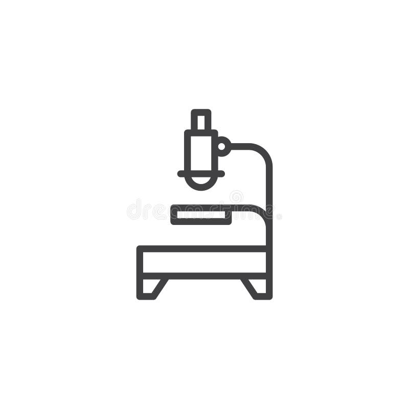 Microscope outline icon stock vector. Illustration of linear - 128215182