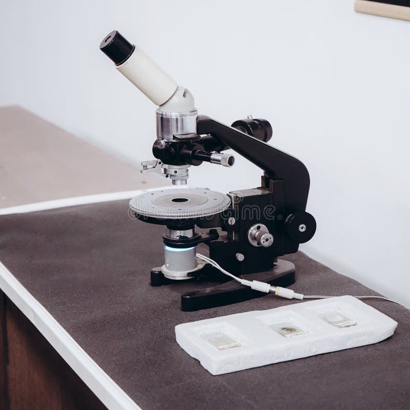 Microscope and Samples on the Table Stock Photo - Image of biology ...