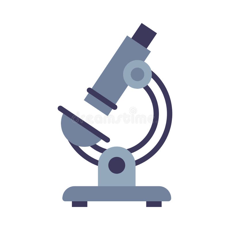 Microscope School or Scientific Research Equipment Flat Style Vector ...