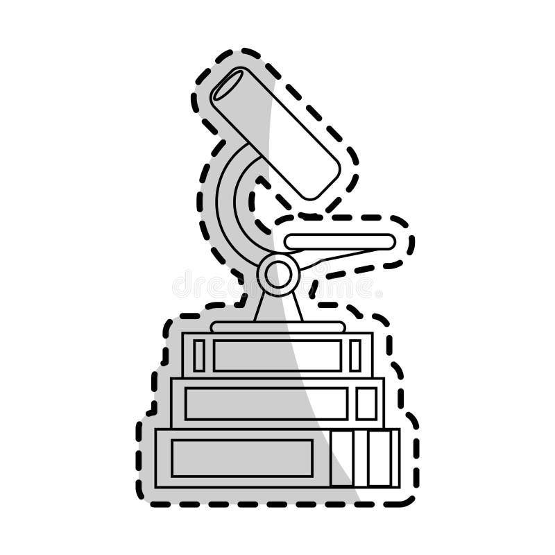 Microscope Science Symbol Isolated Black and White Stock Vector ...