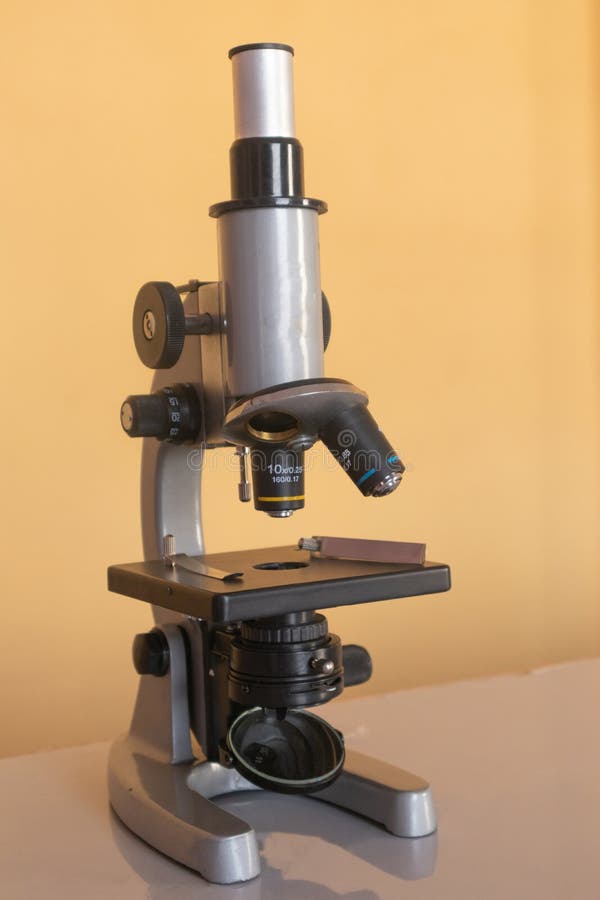 Microscope at Science Laboratory in the College Stock Image - Image of ...