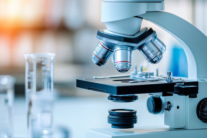 Microscope in Science Laboratory Stock Image - Image of medical ...