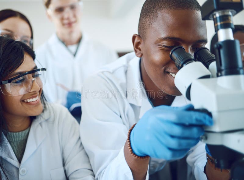 Microscope, Science and Scientist Team with Study Test for Research ... Microscope, Science and Scientist Team with Study Test for Research ...