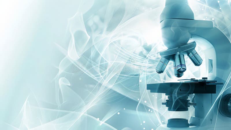 Microscope with Scientific Background and Abstract Light Patterns ...