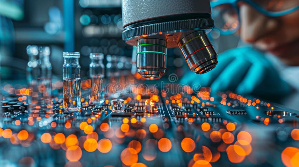 A Microscope in the Scientific Laboratory of Nanotechnology is Doing ...