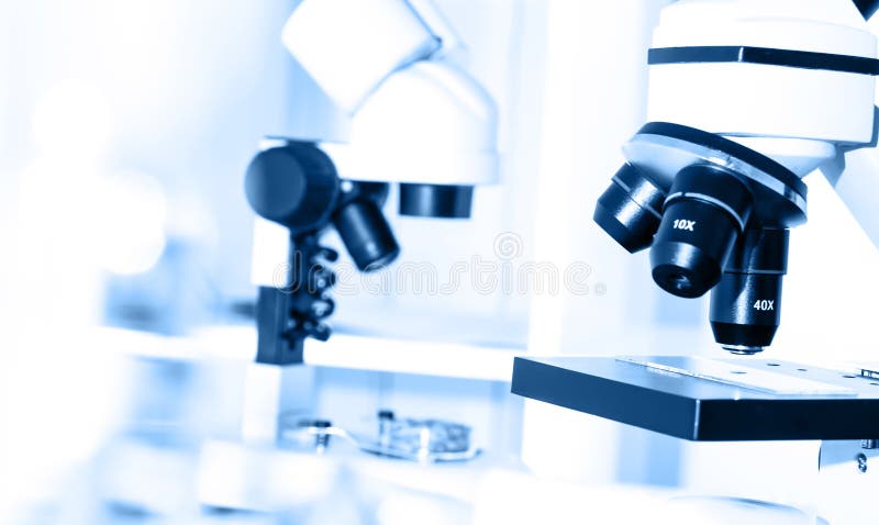 Microscope in Scientific Research Laboratory Stock Photo - Image of ...