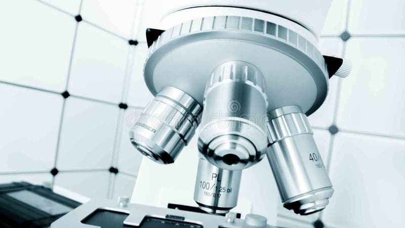 Microscope and Scientific in a Research Laboratory Stock Image - Image ...