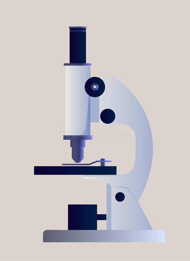 Microscope Side View Illustration. Vector Illustration Stock Vector ...