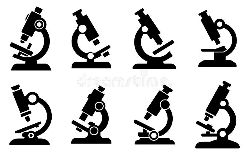 Silhouette De Microscope Vecteur 1,100+ Silhouette Of Microscope Stock