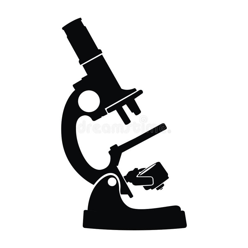 Microscope silhouette stock illustration. Illustration of sign - 78028871