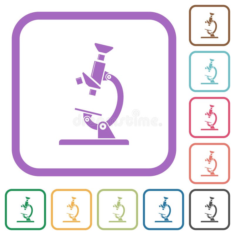 Microscope. Simple Illustration in Black and White Stock Vector ...